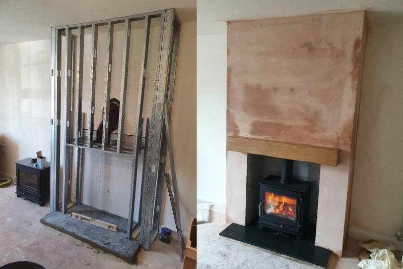 Simple guide to creating a false chimney breast in a new build property