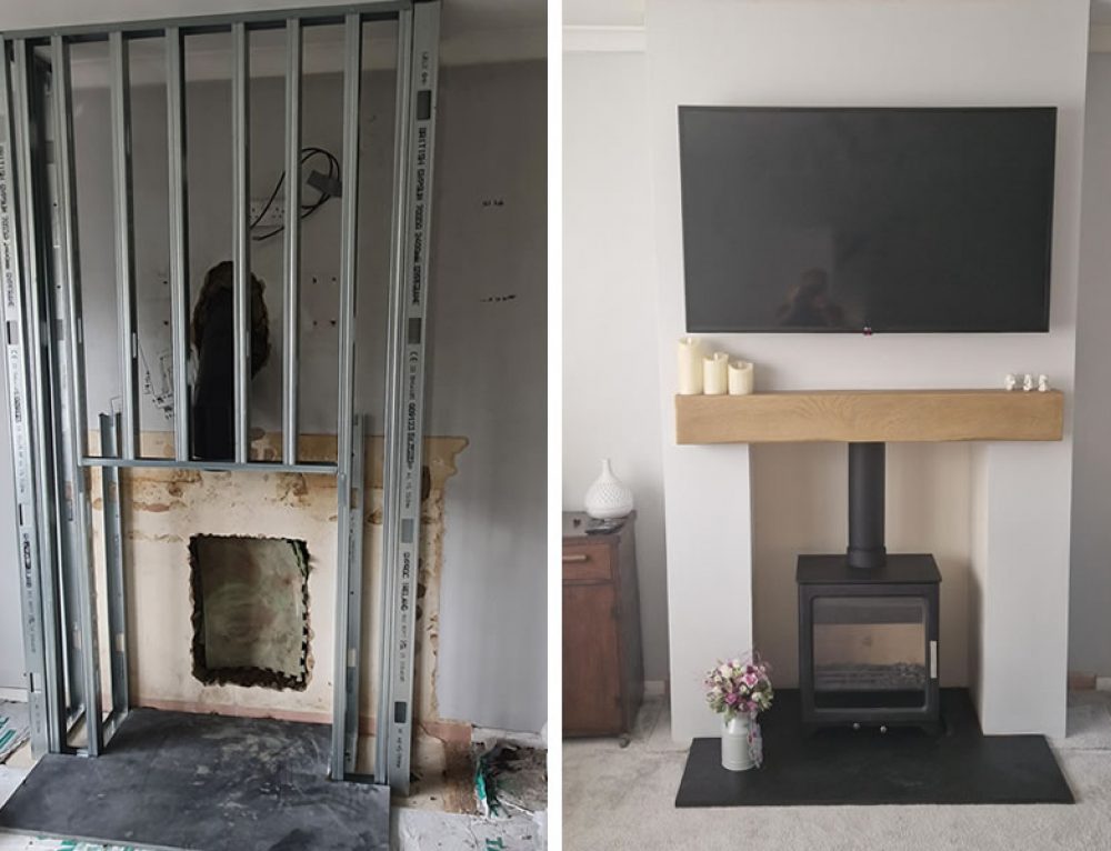 Simple guide to creating a false chimney breast in a new build property
