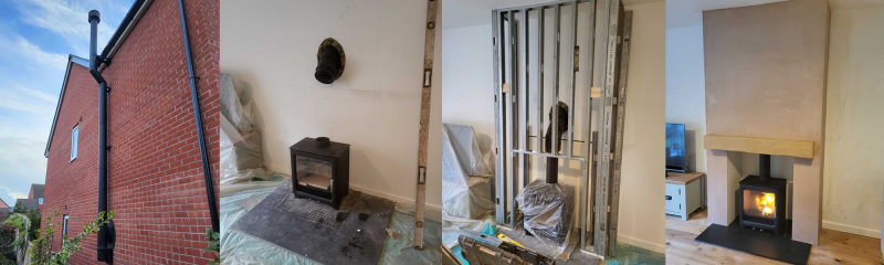 2 Day Chimney Breast Construction & Stove Installation